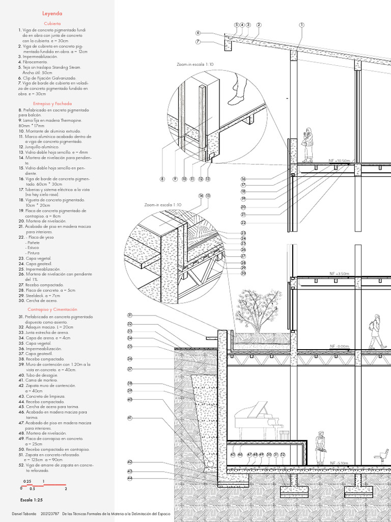 Detalles Constructivos de Estructura en Concreto Pigmentado | PDF | Elementos arquitectónicos ...
