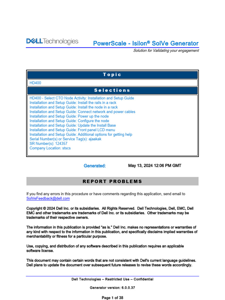 Isilon HD400 Installation Guide | PDF | Electrostatic Discharge ...