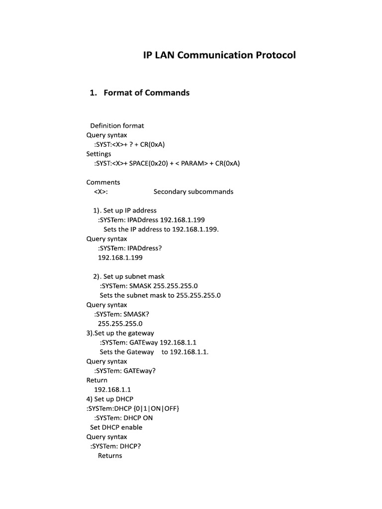 IP Comminucation Protocol | PDF