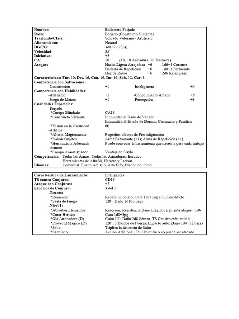 (VD1) Ballestero Forjado | PDF