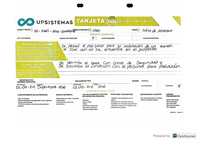 Tarjeta PARE | PDF