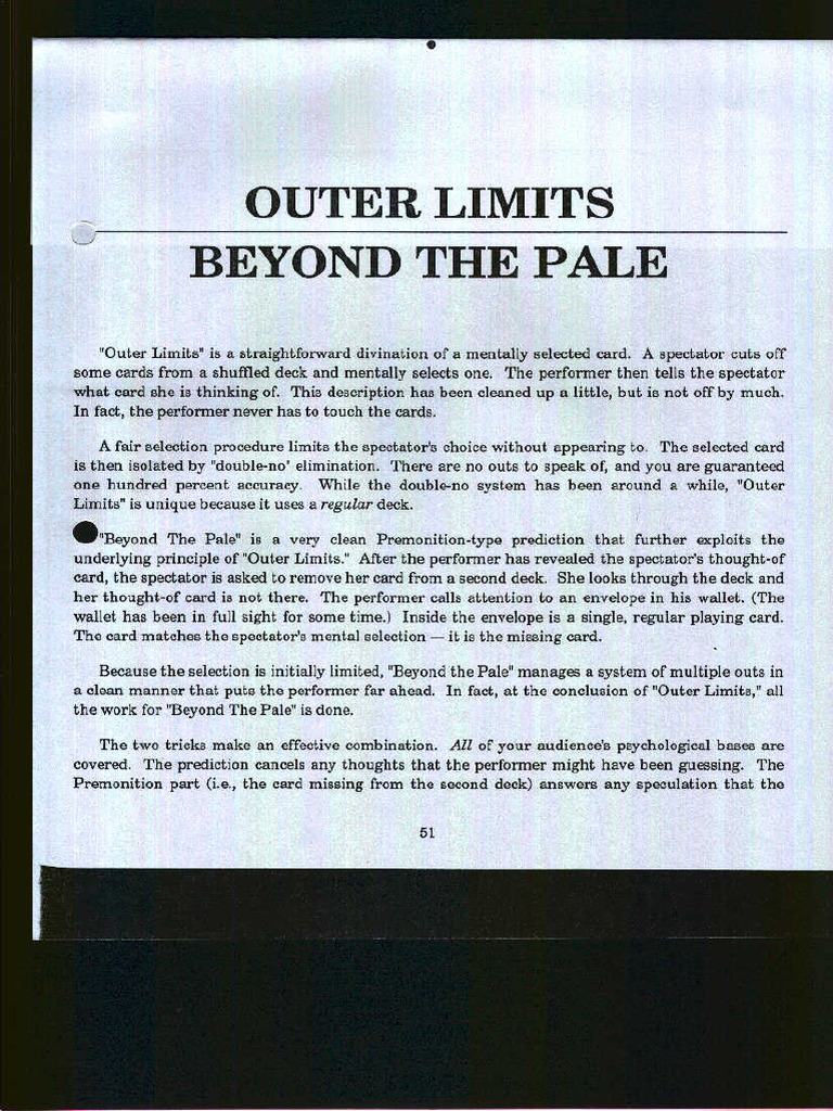 xXx-Magic-xXx John Bannon - Outer Limits Beyond The Pale | PDF