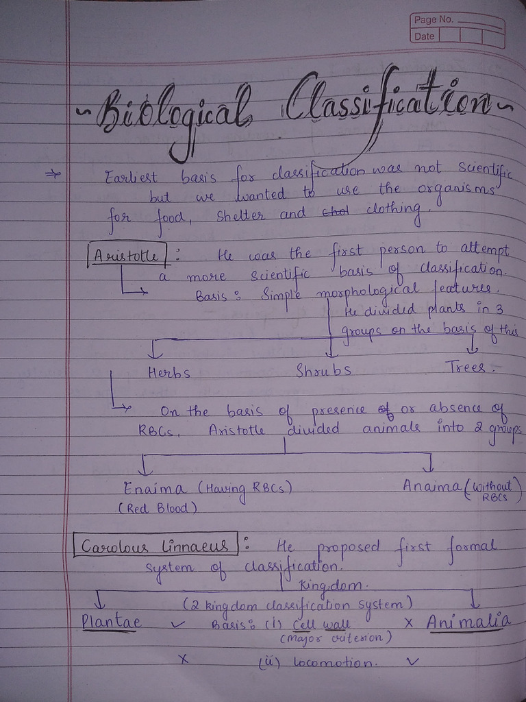 Biological Classification Part 1 1 Pdf