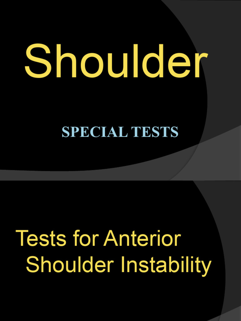 Shoulder Specialtests 140802003531 Phpapp01 | PDF | Anatomical Terms Of ...