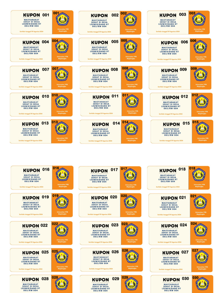 Kupon Penyuluhan | PDF