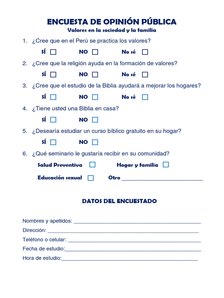 Encuesta Actualizada Caleb 2024 | PDF