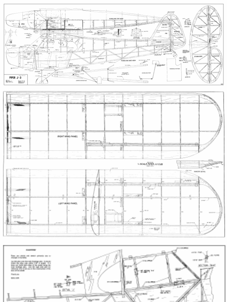 Piper Cub j3 Plan | PDF