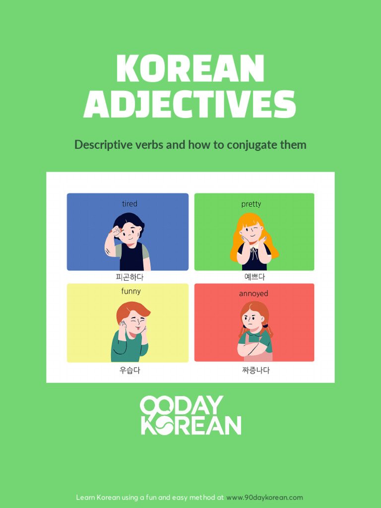 Korean Adjectives | PDF | Adjective | Grammatical Conjugation