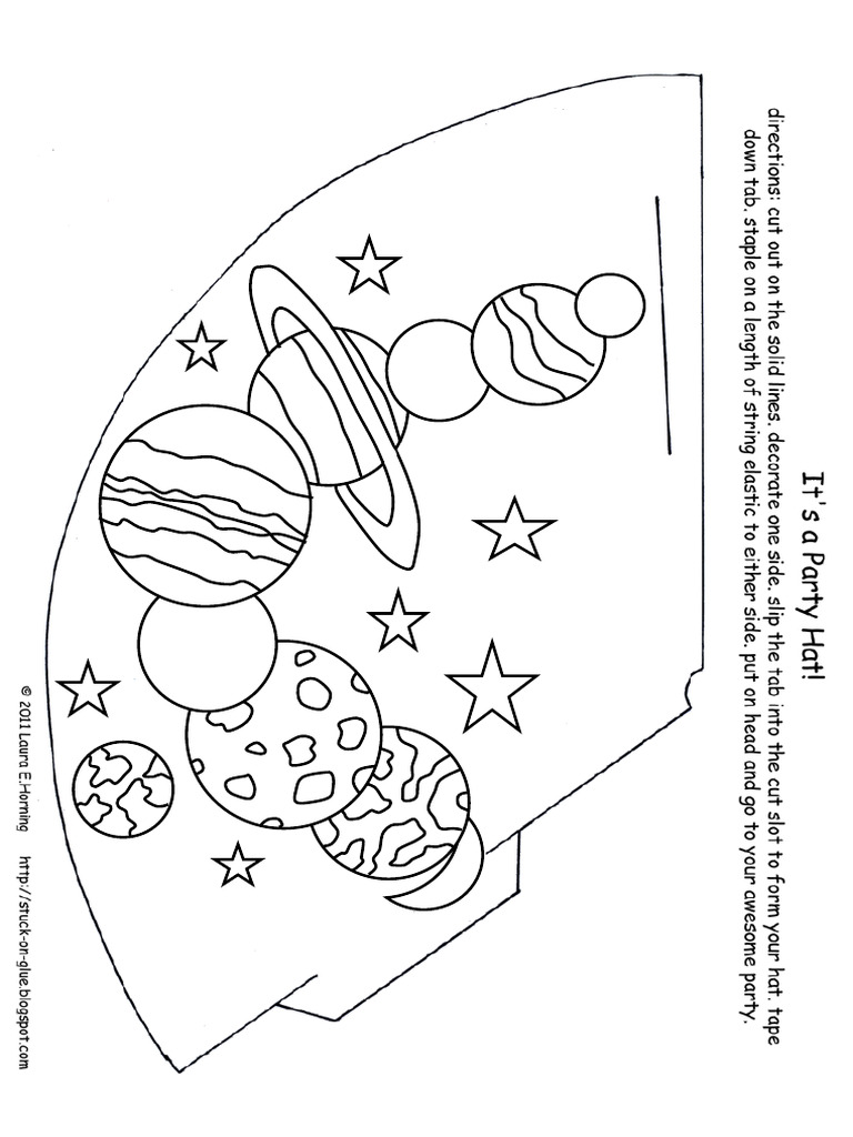 Solar System Party Hat | PDF