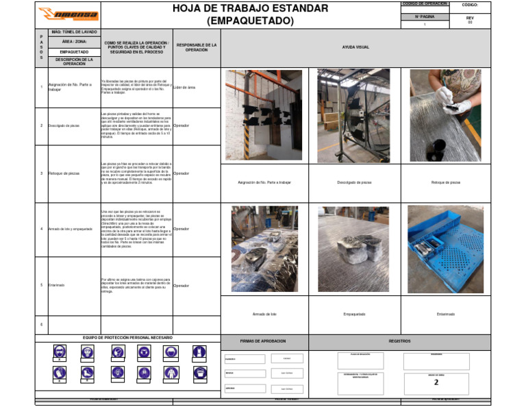 Proceso De Empaquetado Estandarizado Pdf