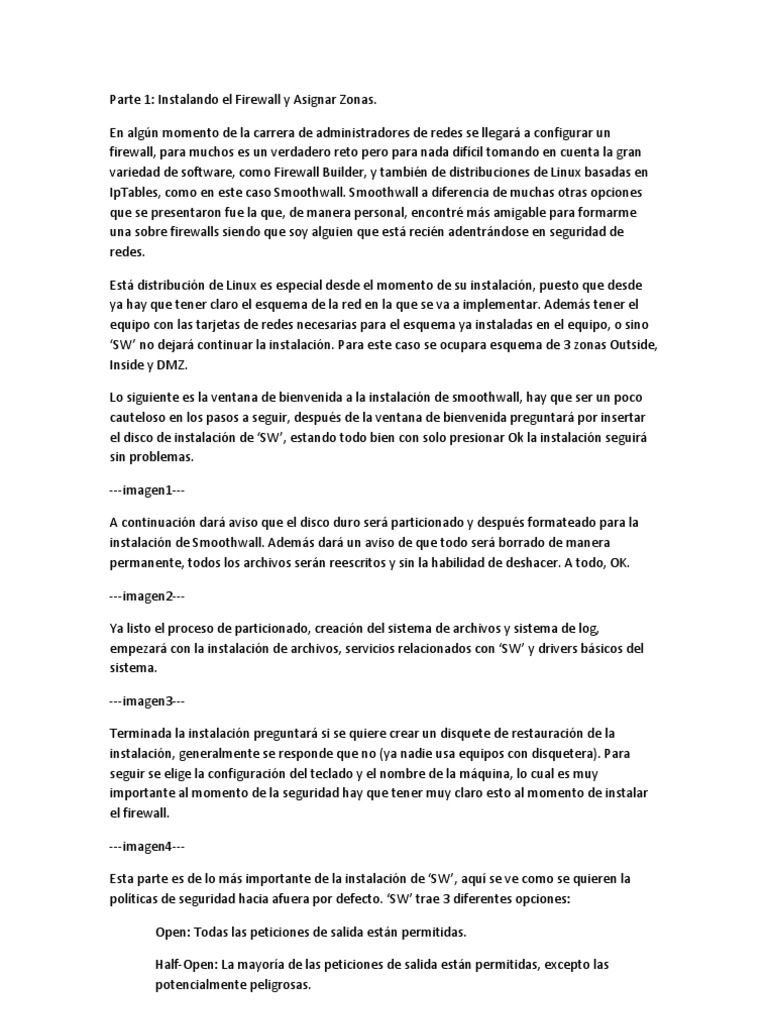 Configura Smoothwall: Firewall y Proxy | PDF | Cortafuegos (informática ...