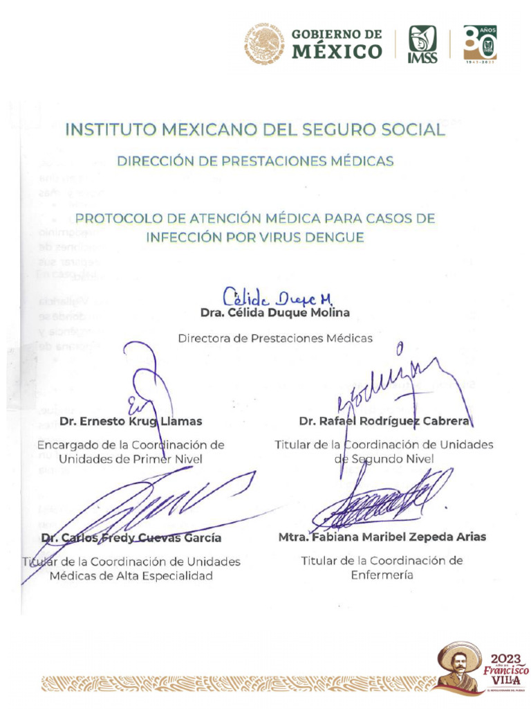 Protocolo de Atención Médica Dengue IMSS V2 | PDF | Cuidado de la salud ...