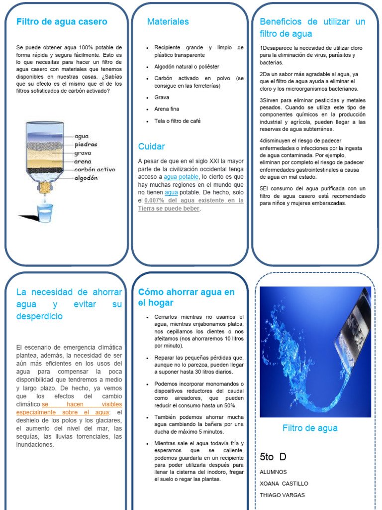 Triptico 1 | PDF | Agua | Agua potable