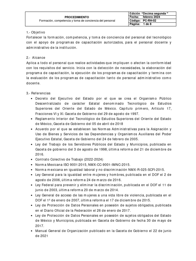 PC RH 02 | PDF | Gestión de recursos humanos | Maestros