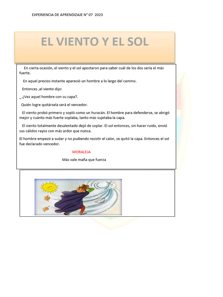 El Viento y El Sol | PDF
