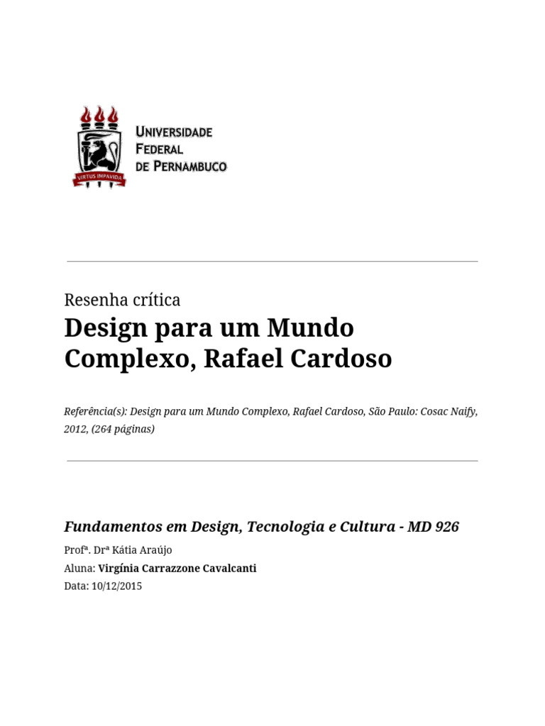 Design para Um Mundo Complexo Rafael Car | PDF | Esboço | Tempo