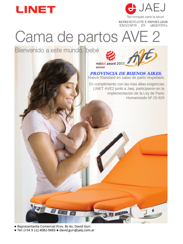 Linet AVE 2 TPR, Cama de Partos | PDF | Parto | Buenos Aires