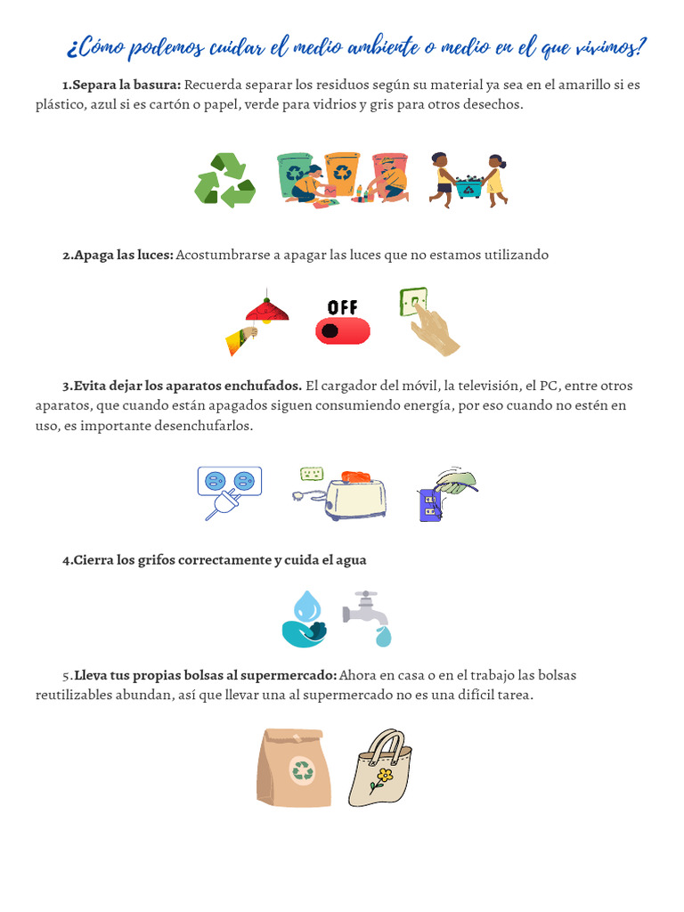 Consejos para Cuidar el Medio Ambiente | PDF