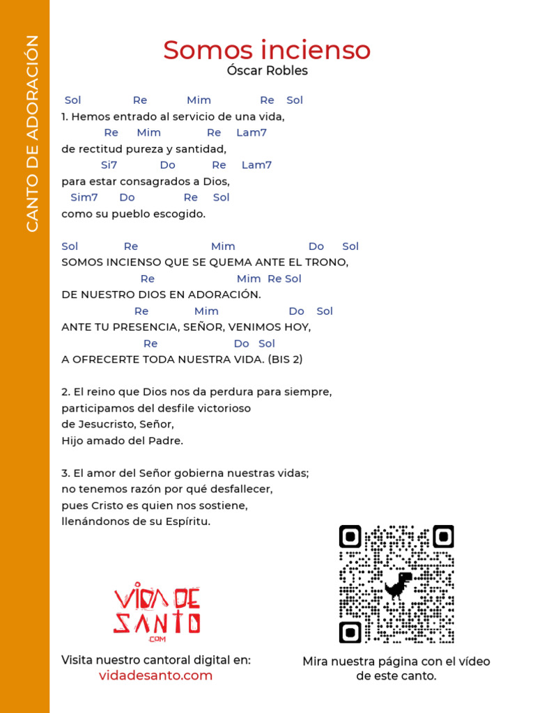 Somos Incienso: Letra y Acordes | PDF