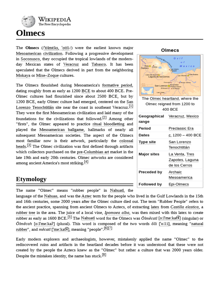 Olmecs | PDF | Mesoamerica