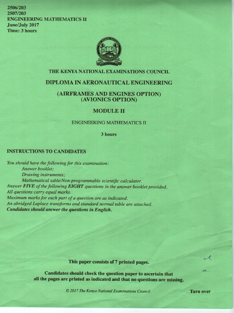 Engineering Mathematics II - Module II | PDF