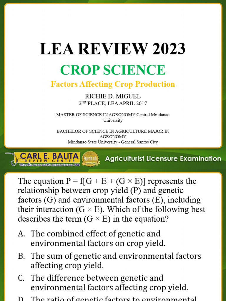 8-Factors Affecting Crop Production | PDF | Soil | Agriculture