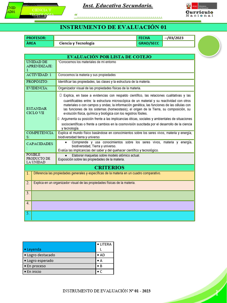 3º LC Act 1 - Cyt-U1 | PDF | Importar | Biodiversidad