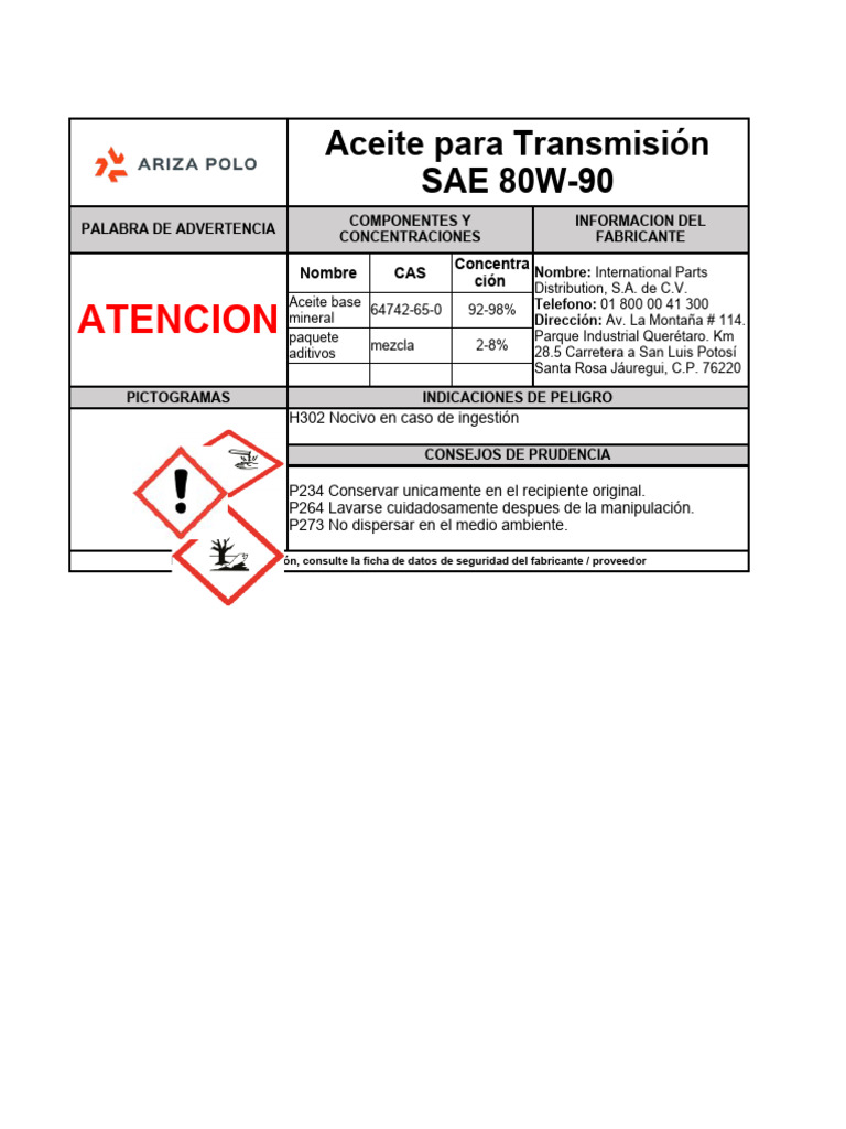 Etiquetas Sustancias Quimicas | PDF | Química | Hidrocarburos