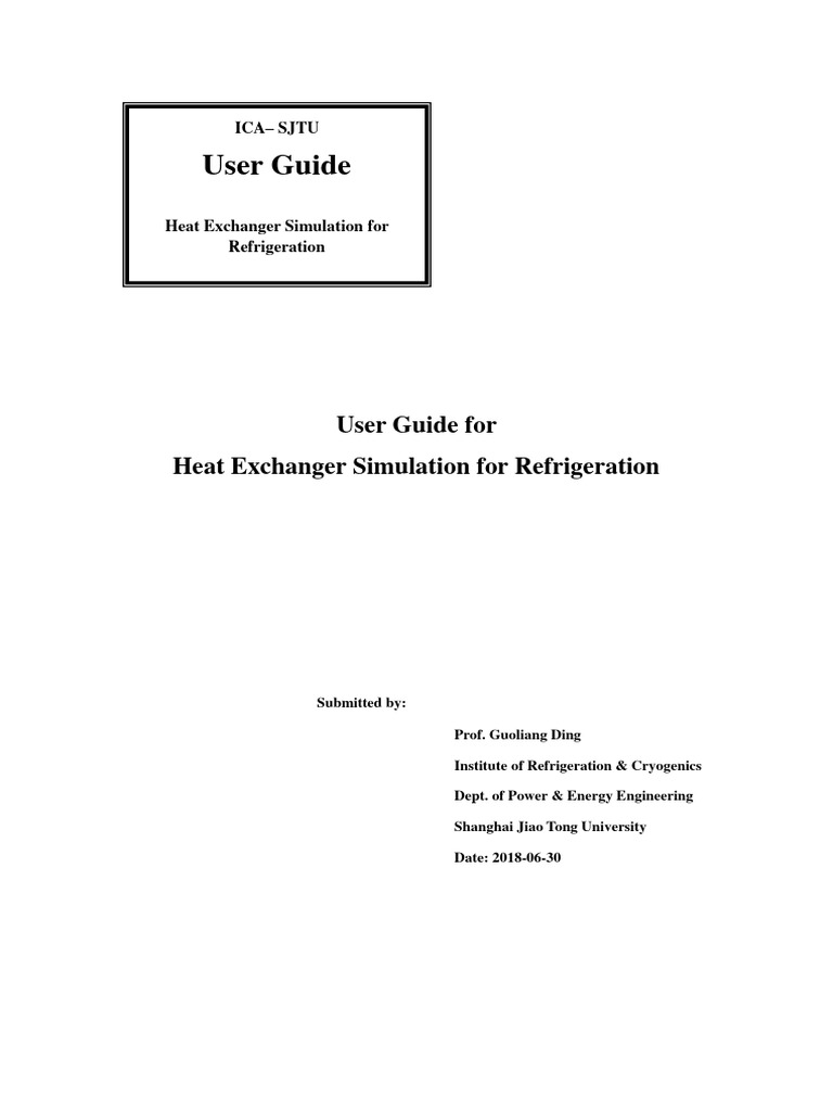 User Guide For HXSim v3.0 | PDF | Menu (Computing) | Computer File