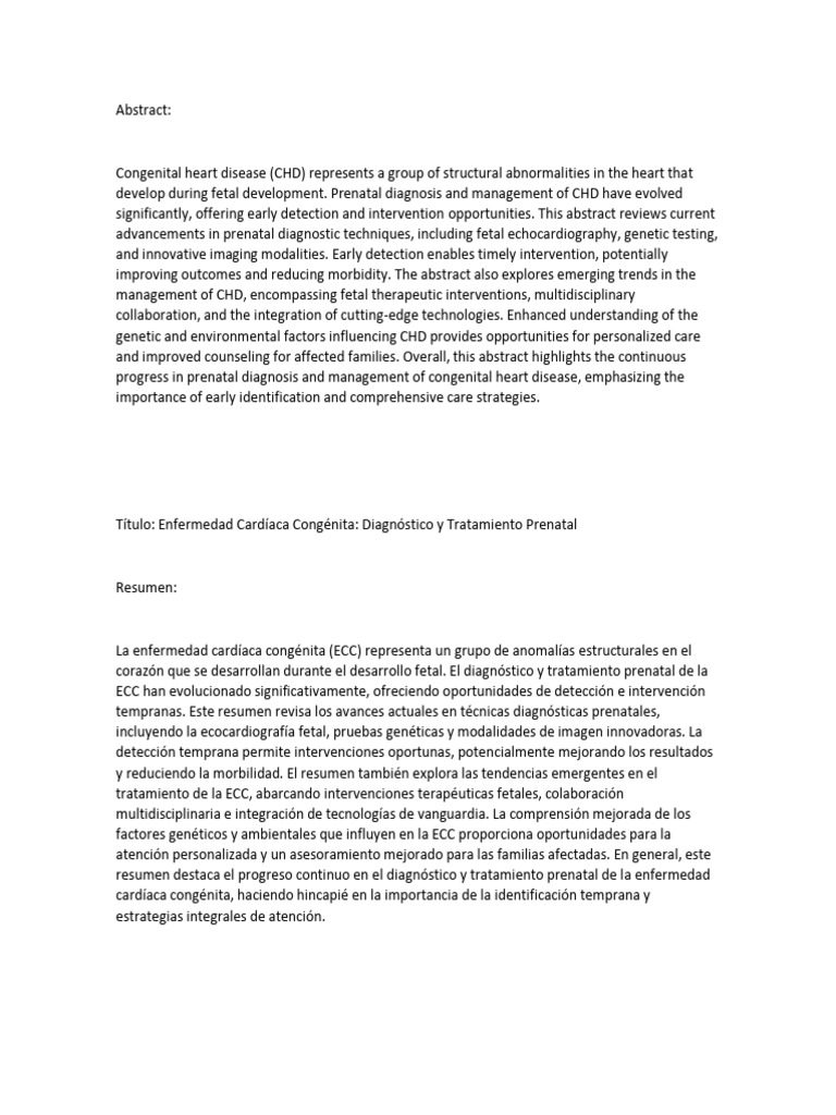 Tarea Abstrac Metodologia | PDF | Heart Valve | Congenital Heart Defect