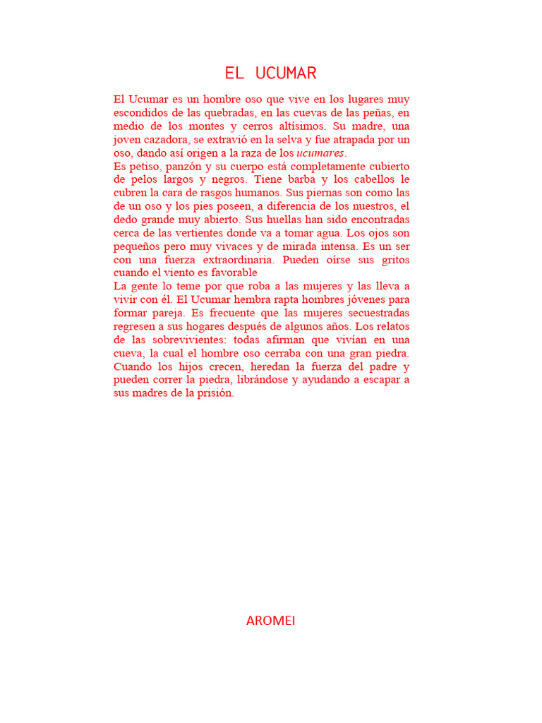 El Ucumar | PDF