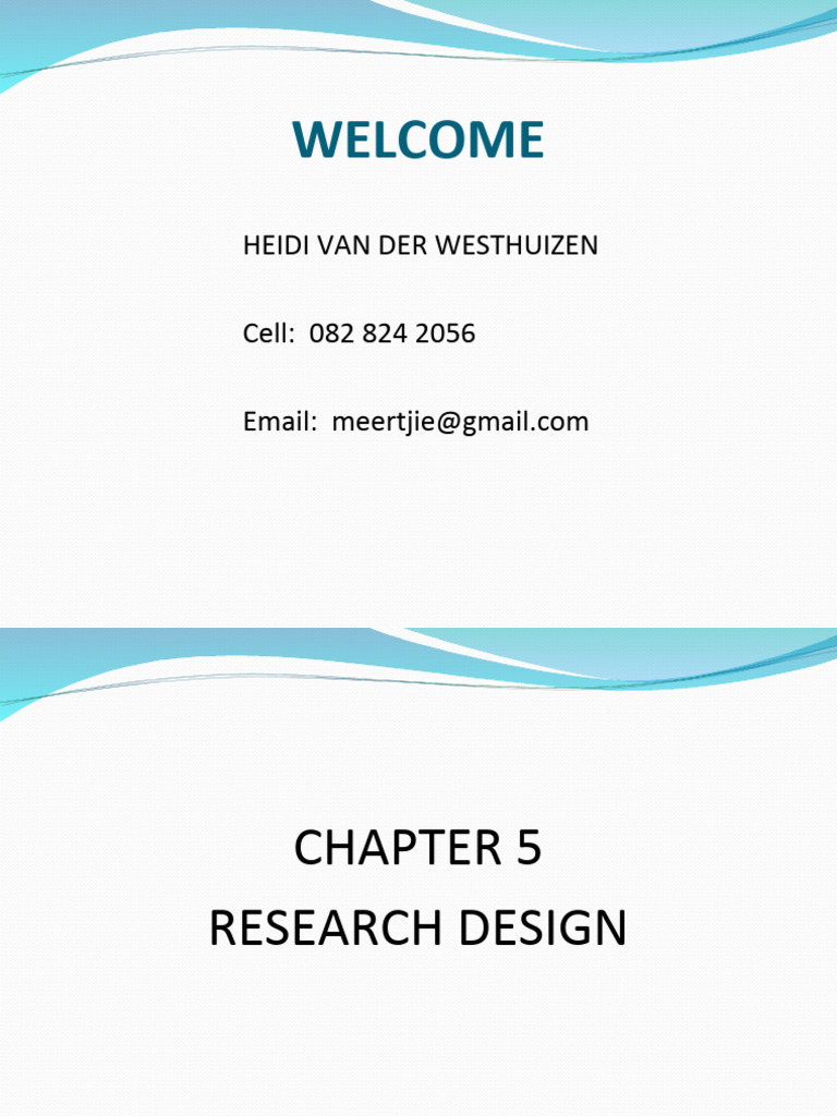 CHAPTER 5 Research Design | PDF | Experiment | Qualitative Research