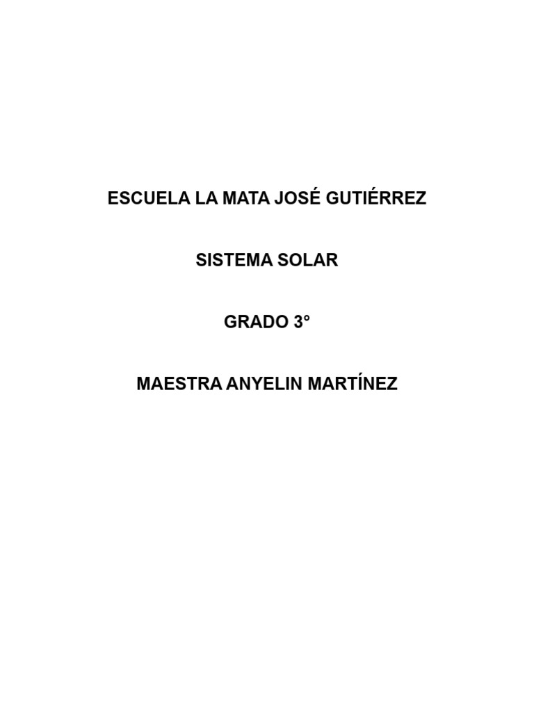 Tarea de Anyelin | PDF | Sistema solar | Planetas