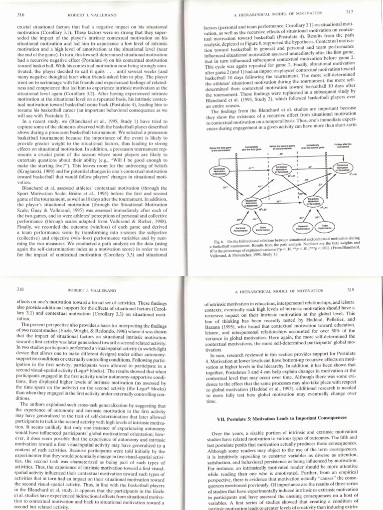 Vallerand 1997 02 Toward A Hierarchical Model of Intrinsic and Extrinsic Motivation | PDF ...