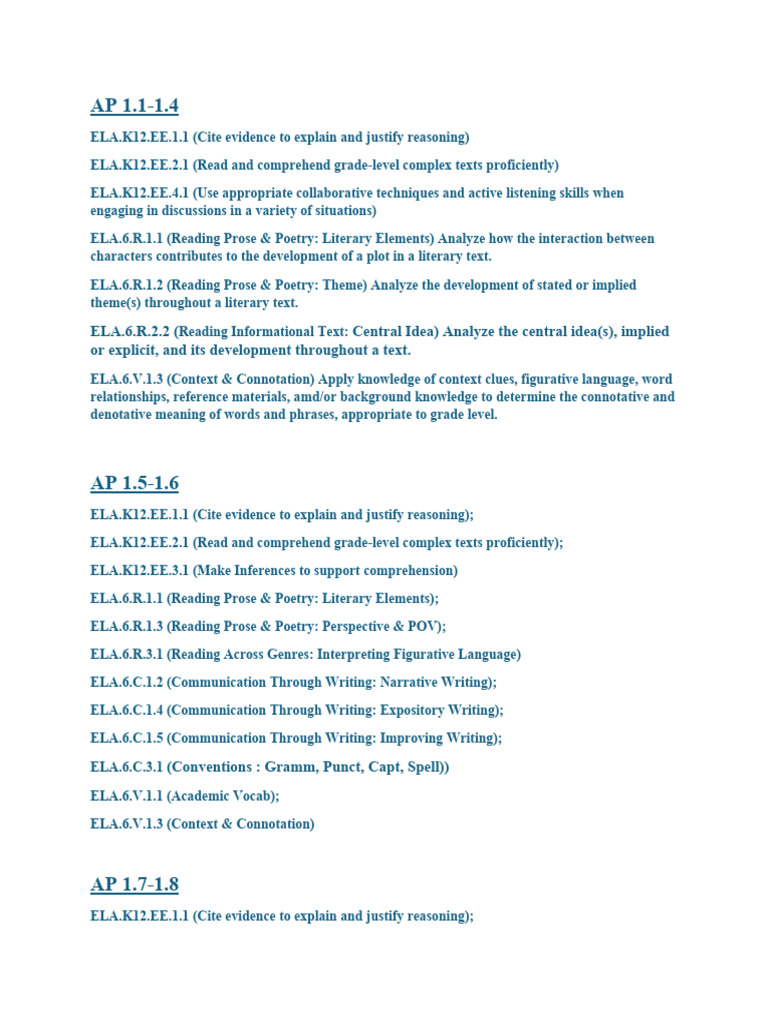 ELA 6th Springboard Benchmarks | PDF | Genre | Reading Comprehension