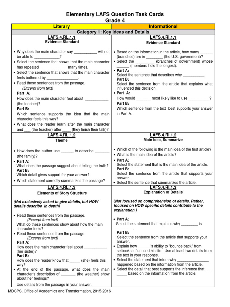 4th FSA Questions | PDF | Proverb | Narration
