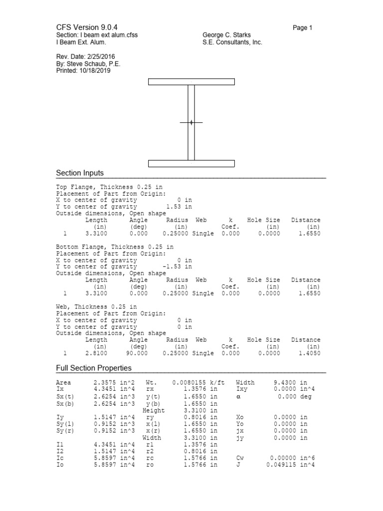 I Beam Ext. Alum Modified | PDF | Teaching Methods & Materials | Home ...