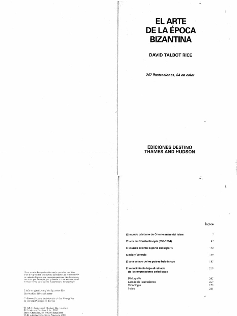 Talbot Rice, David-El Arte de La Epoca Bizantina | PDF
