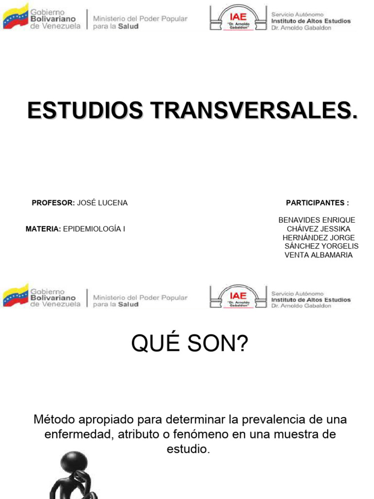 Estudios Transversales | PDF
