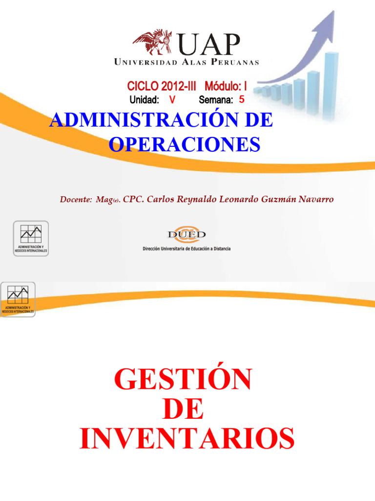 Semana 5 - Gestion de Inventarios | PDF | Lean Manufacturing | Logística