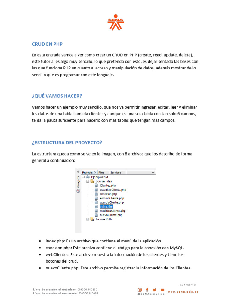 CRUD en PHP: Tutorial Básico | PDF | Redes | Internet y web