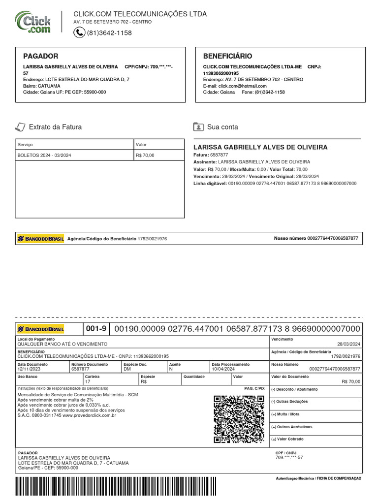 Cod6587877 Fatura | PDF