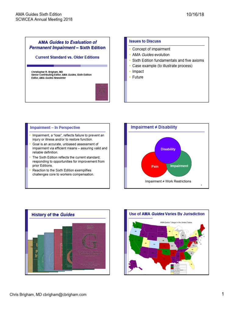 AMA Guides Sixth Edition Overview | PDF | Disability | Clinical Medicine