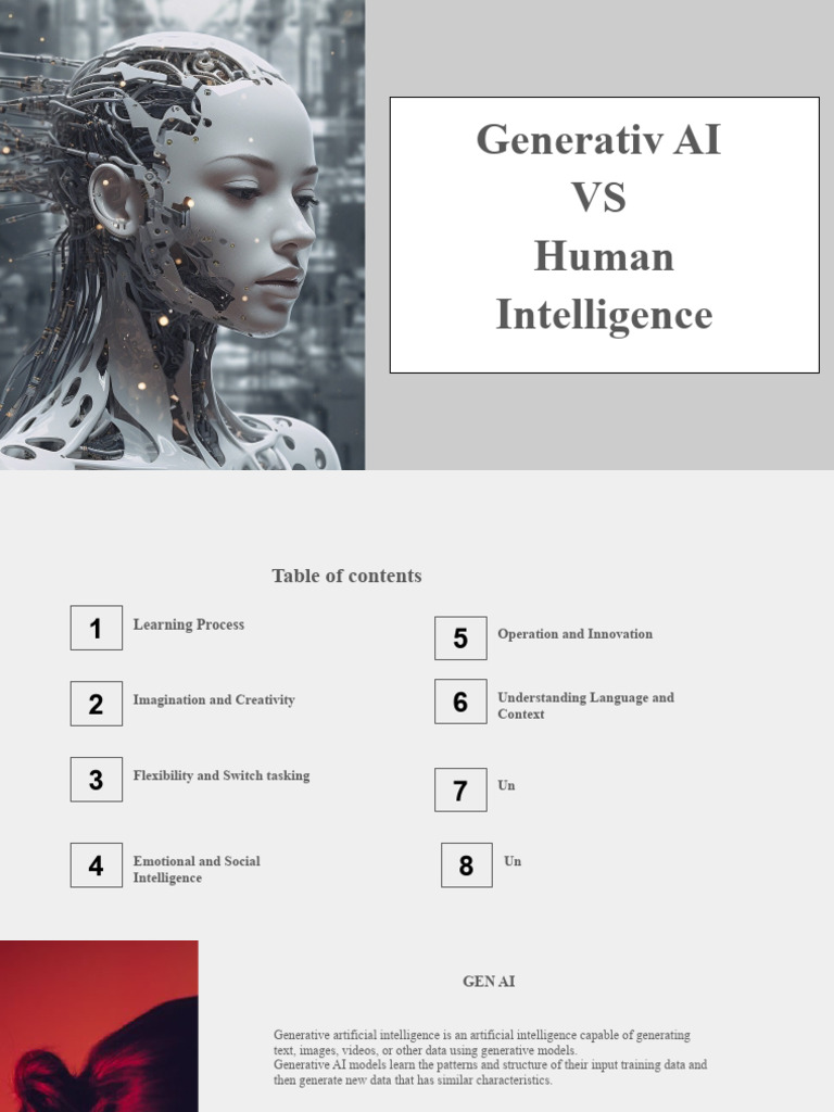 Generativ AI VS Human Intelligence | PDF | Intelligence | Artificial ...