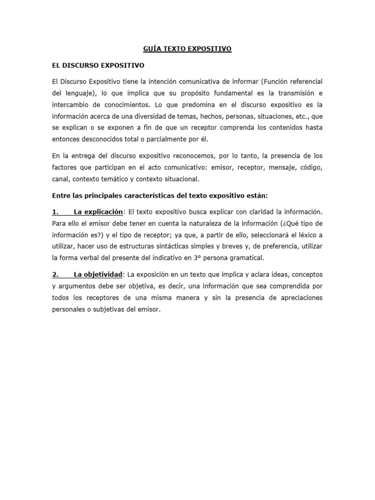 GUÍA TEXTO EXPOSITIVO II MEDIO 2023 | PDF | Hablar en público | Narración