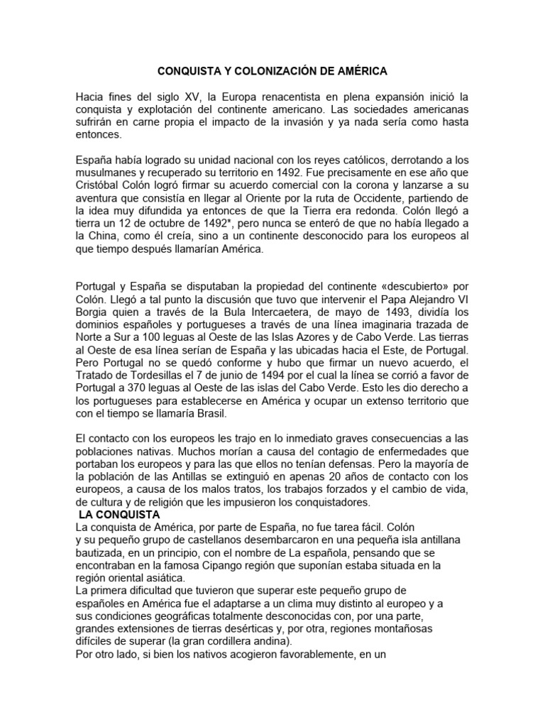 Conquista y Colonización de América | PDF | Historia