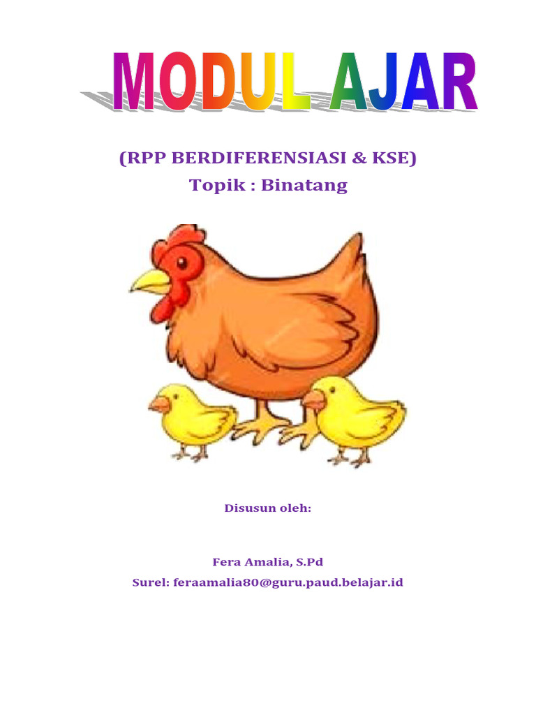 Modul Ajar Topik Binatang | PDF