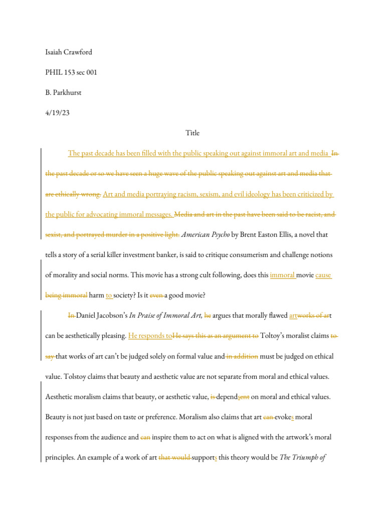 Art, Morality, and Aesthetic Value | PDF | Aesthetics | Morality