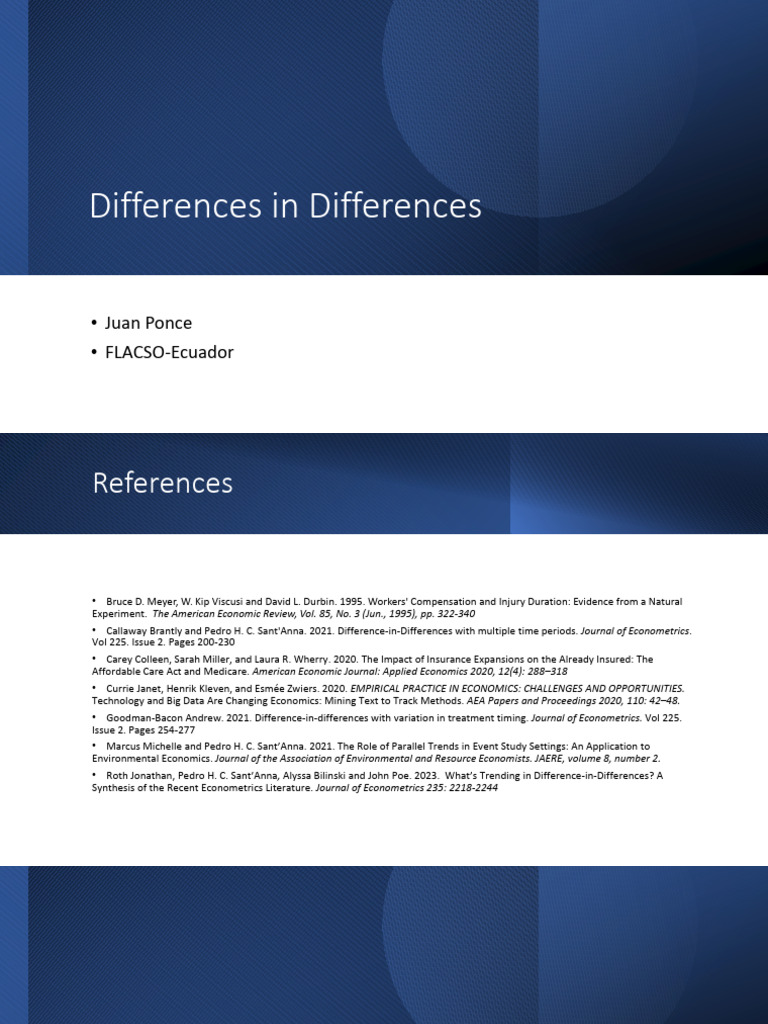 Differences in Differences | PDF | Applied Statistics | Mathematical And Quantitative Methods ...