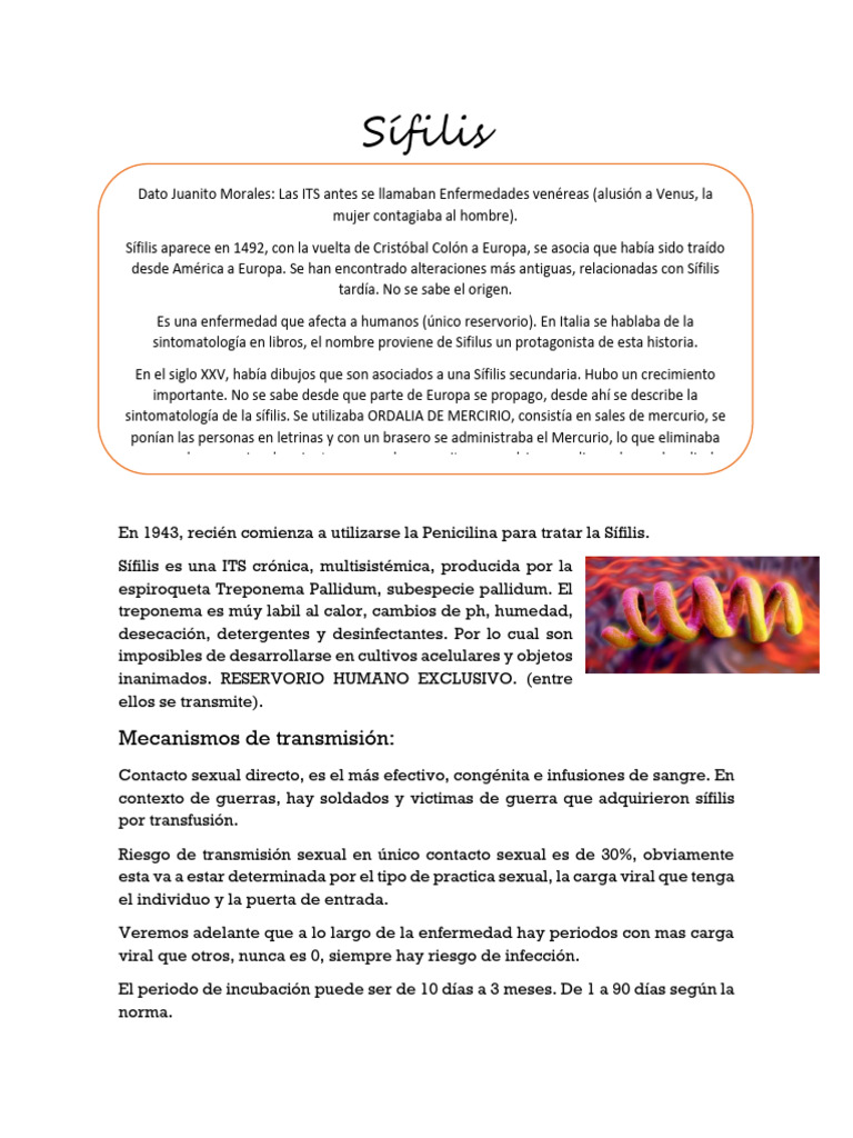 Diagnóstico y Tratamiento de la Sífilis | PDF | Medicina CLINICA ...